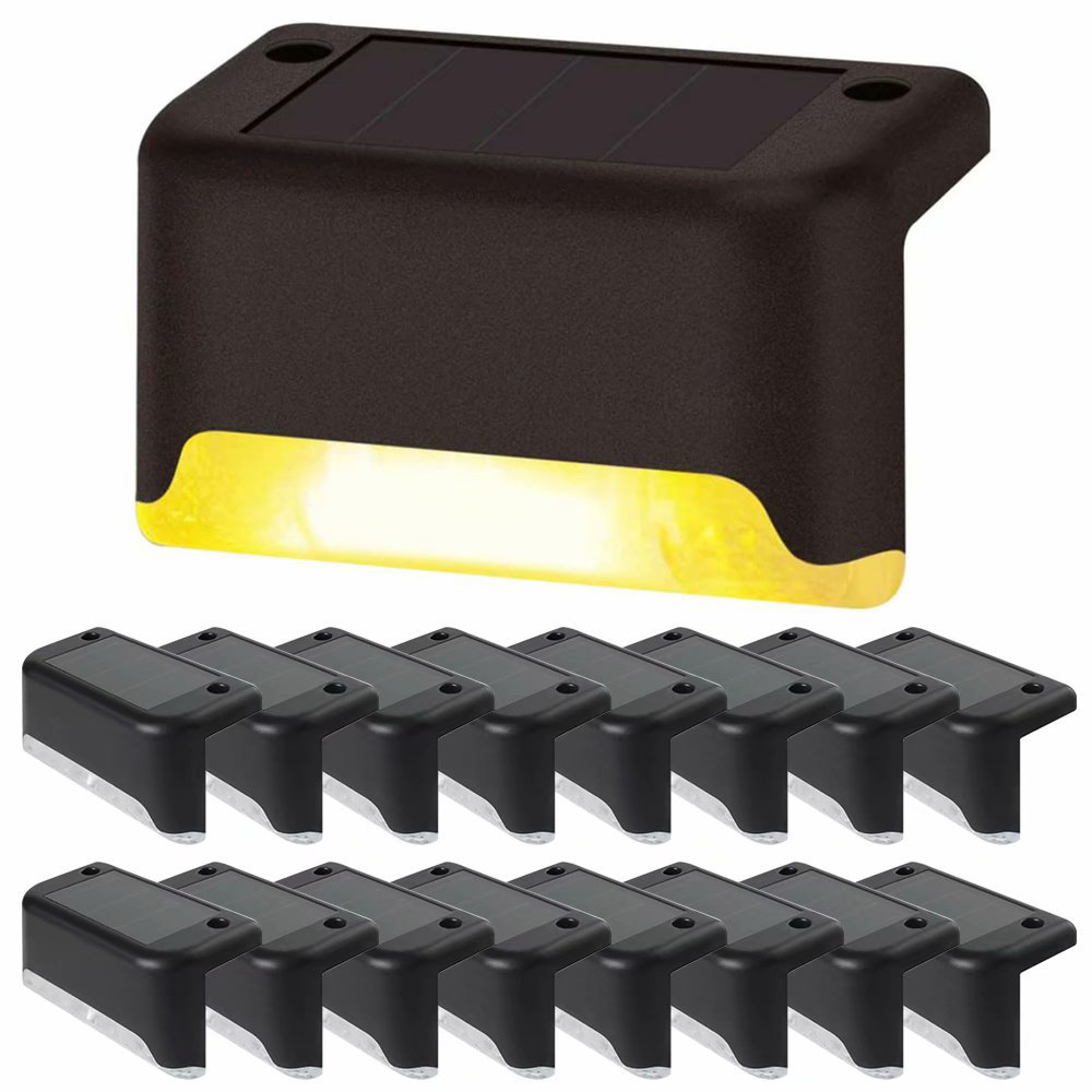 SolarEra Black Low Voltage Solar Powered Integrated LED Step Light Pack ...