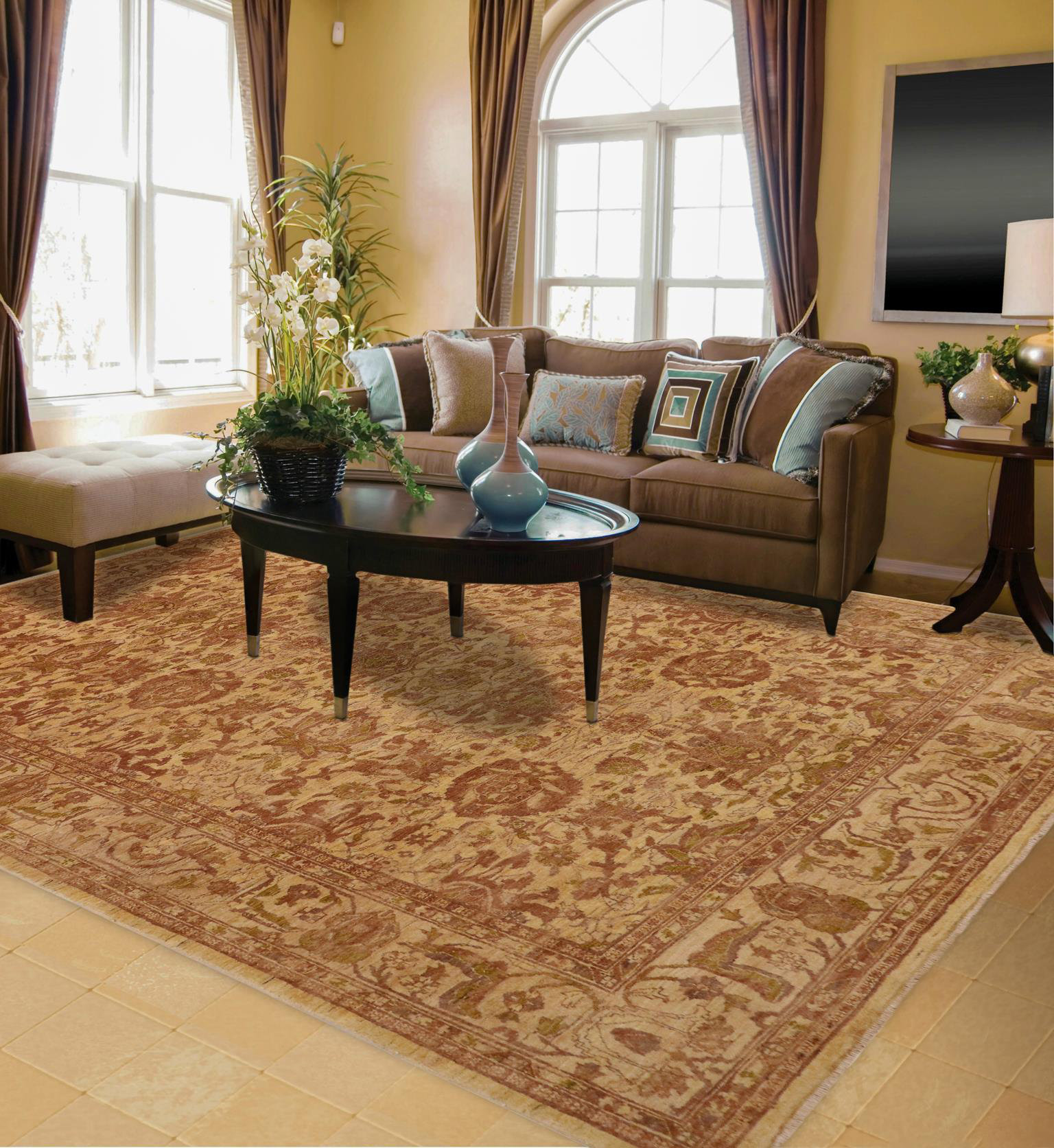 Isabelline Oriental Handmade Hand-Knotted Rectangle 8'11'' x 10'11 ...