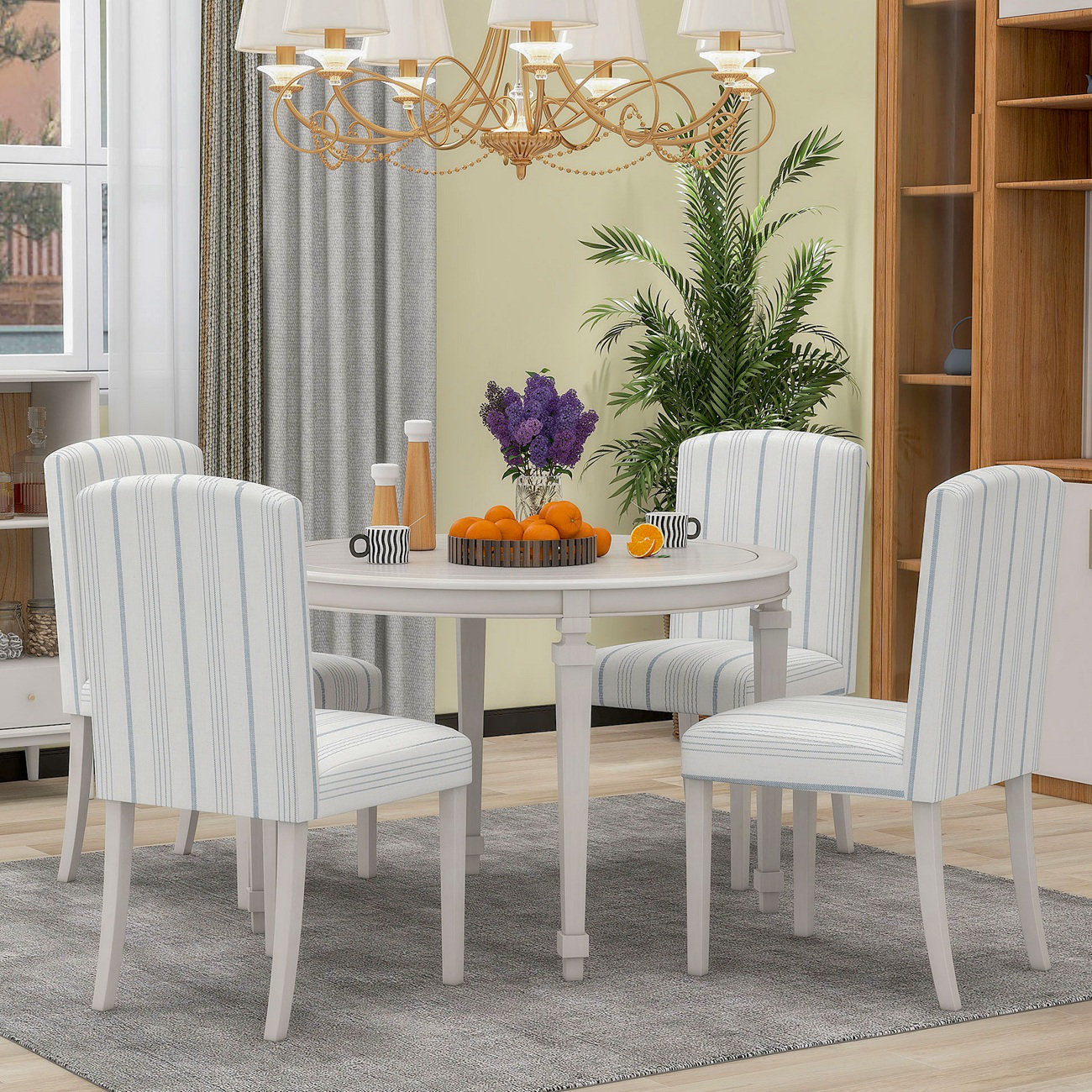 August Grove® Round Dining Table Set Round Kitchen Table Set Round ...