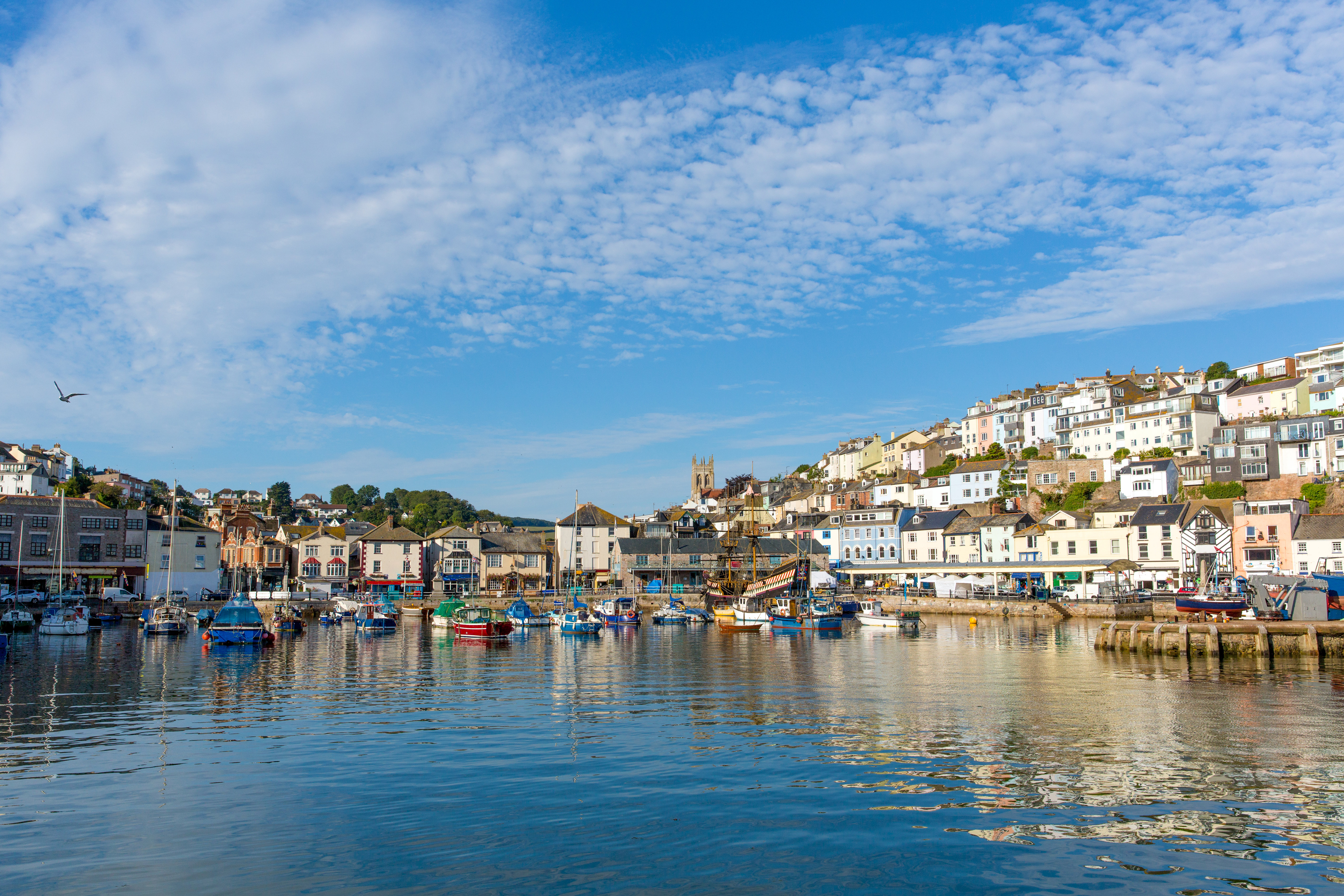 Breakwater Bay Brixham Harbour Boats by Acceleratorhams - Wrapped ...