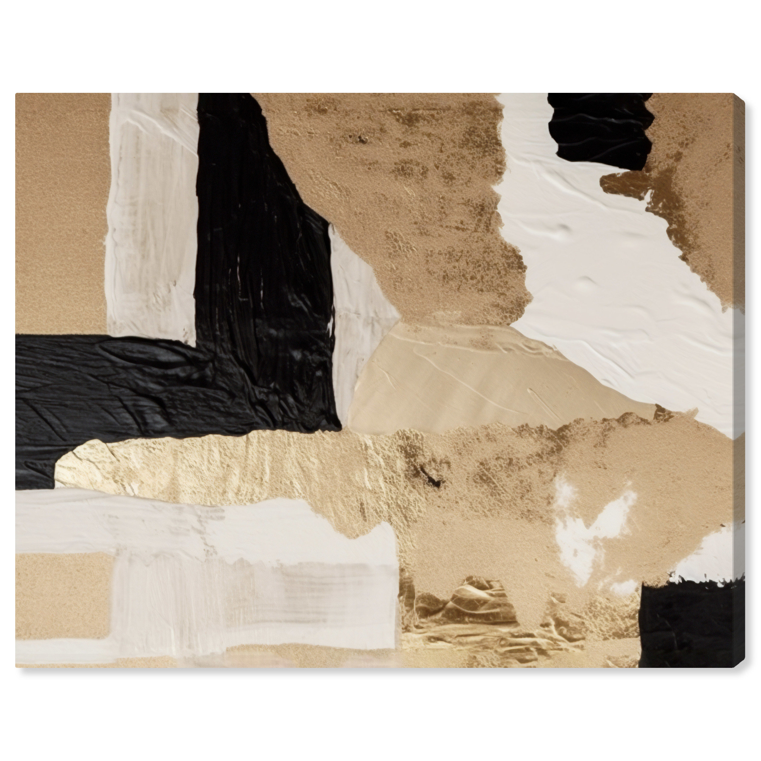 Wrought Studio Abstract Glam Visual Textures Glam Gold Canvas Wall Art ...