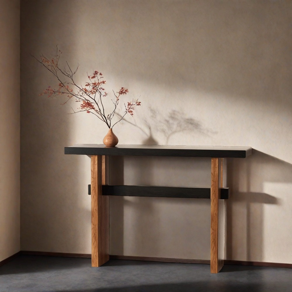 Hokku Designs Solid Pine Wood Console Table | Wayfair