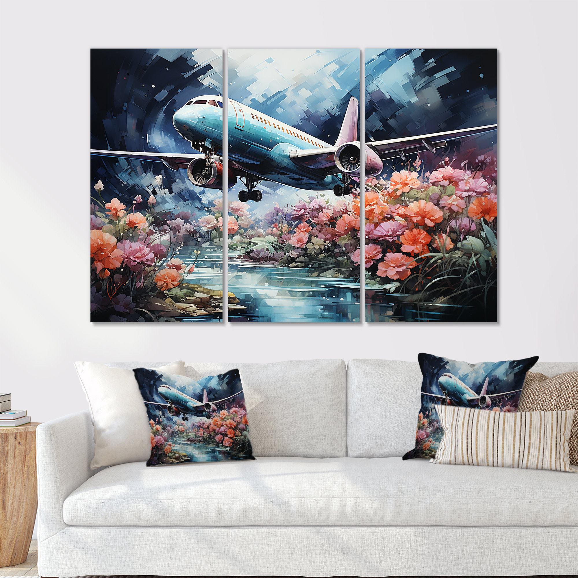 Dovecove Floral Art Of Aviation I - Plane Wall Decor Set | Wayfair