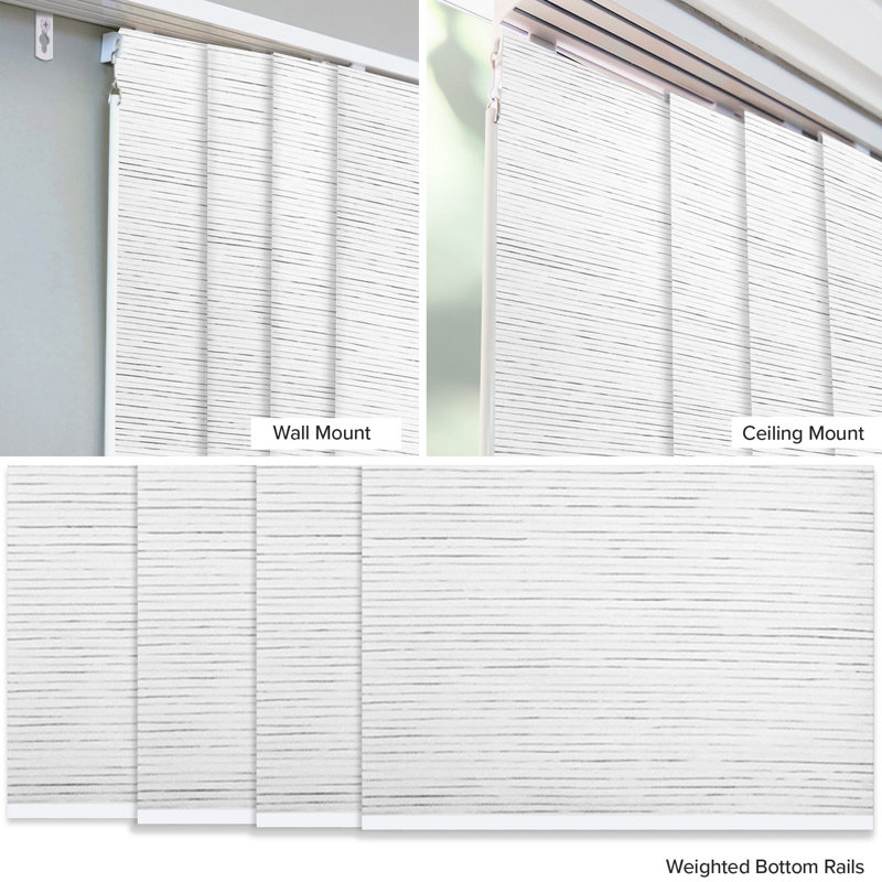 Hokku Designs Adjustable Panel Track Blinds, Light Filtering | Wayfair