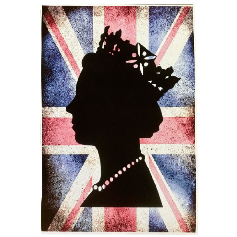Happy Larry A3 Queen Elizabeth Wall Art Print - Union Jack Wall Art ...
