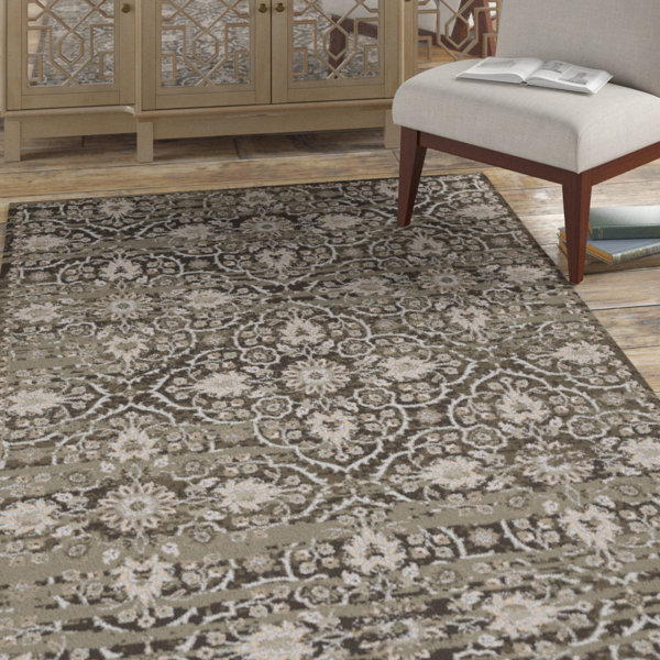 Bungalow Rose Cooksville Wool Damask Indoor Rug - Wayfair Canada