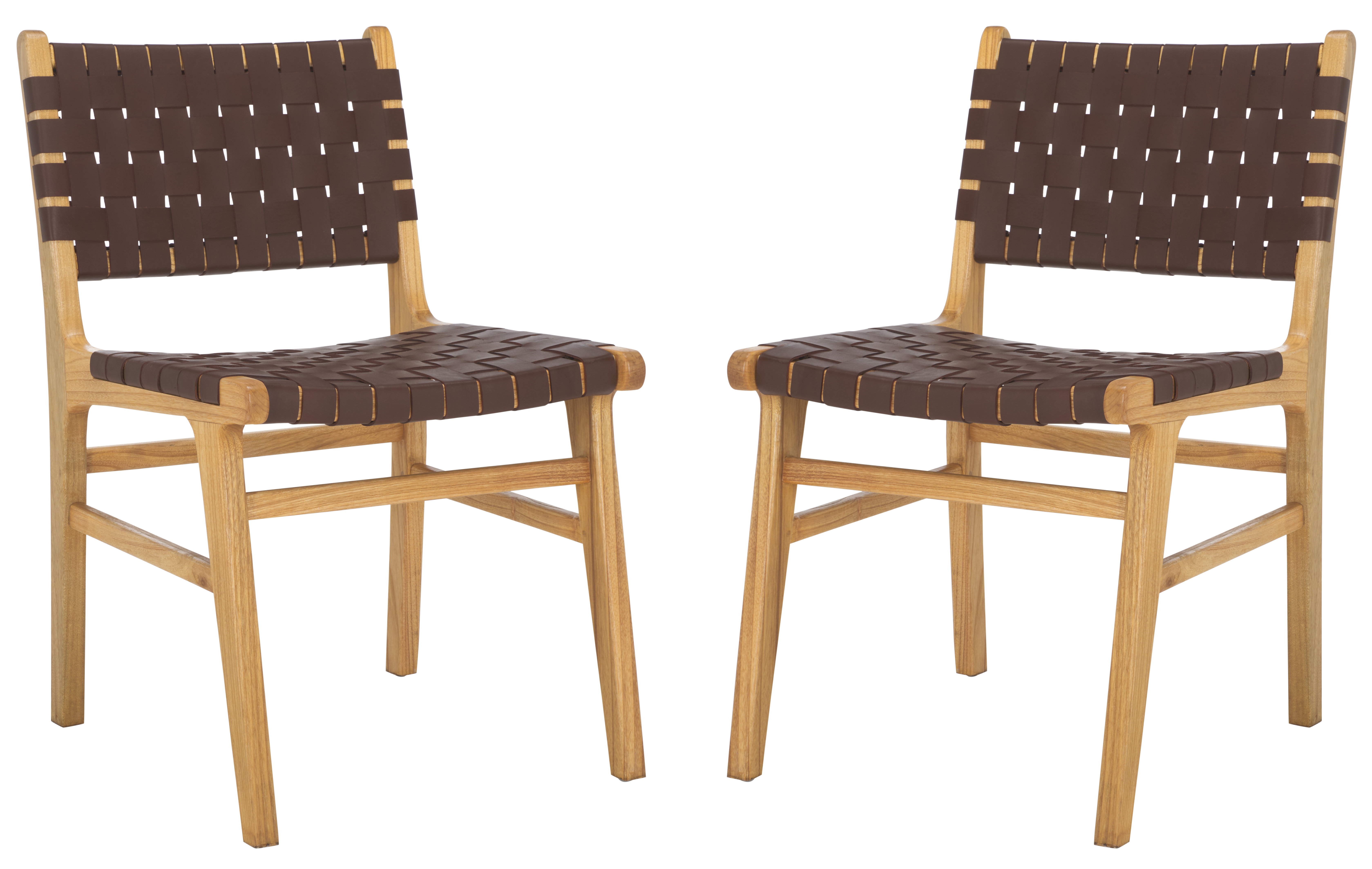 AllModern Alston Woven Leather & Solid Wood Dining Chair & Reviews ...