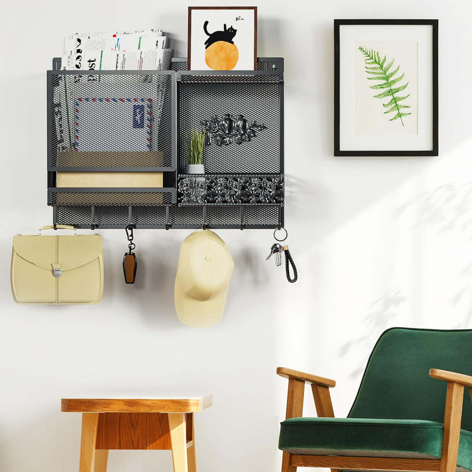 Williston Forge Porte-clés mural, porte-courrier mural, organisateur de ...