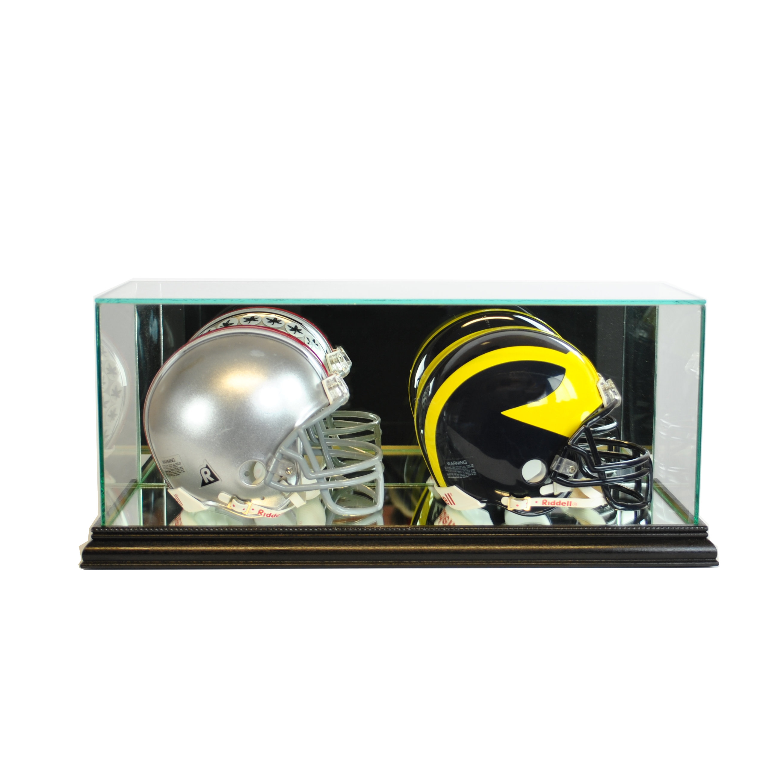 Perfect Cases and Frames Double Mini Football Helmet Display Case | Wayfair
