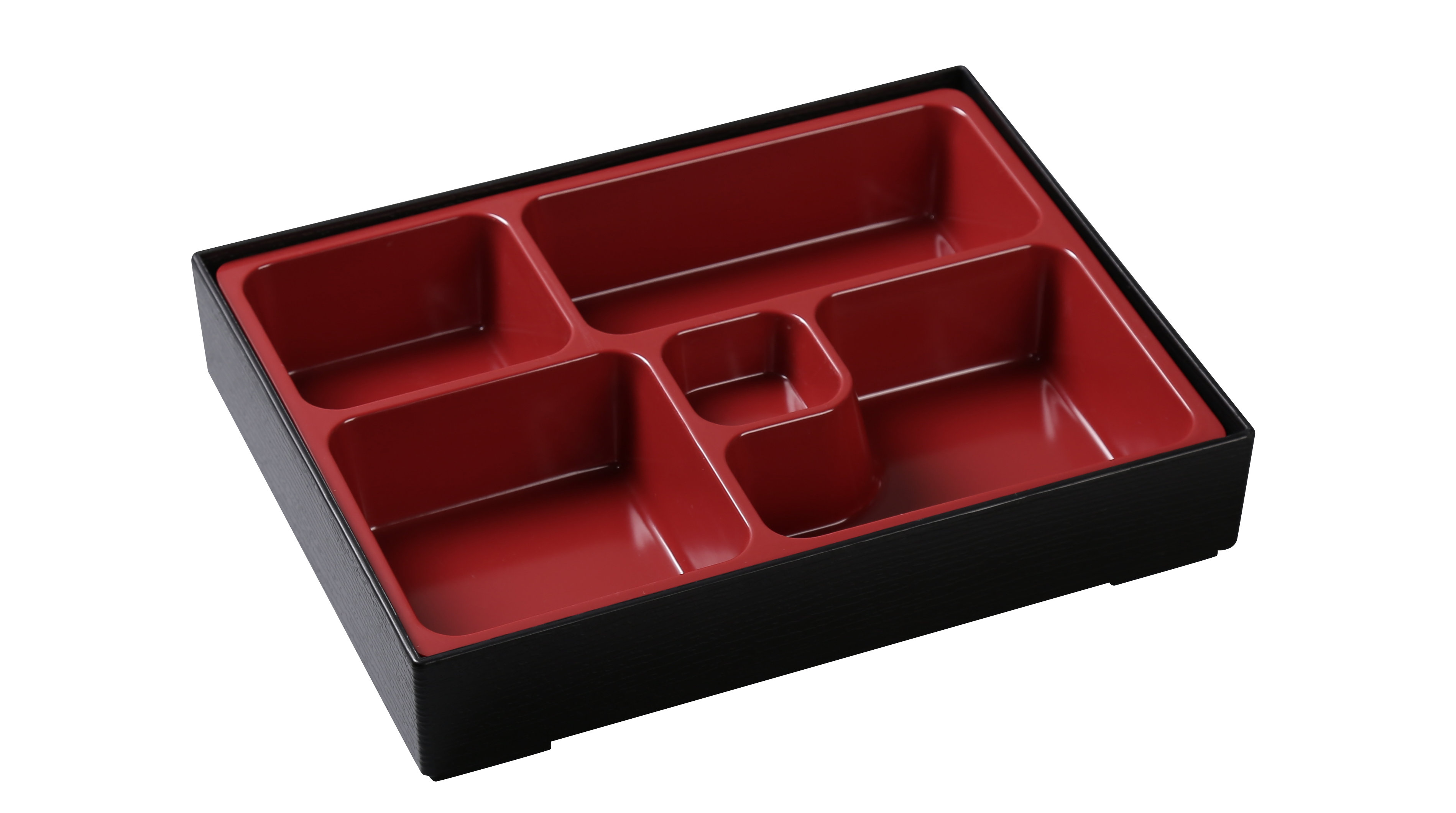 Yanco Black & Red Sushi Compartment Melamine Bento Box | Wayfair