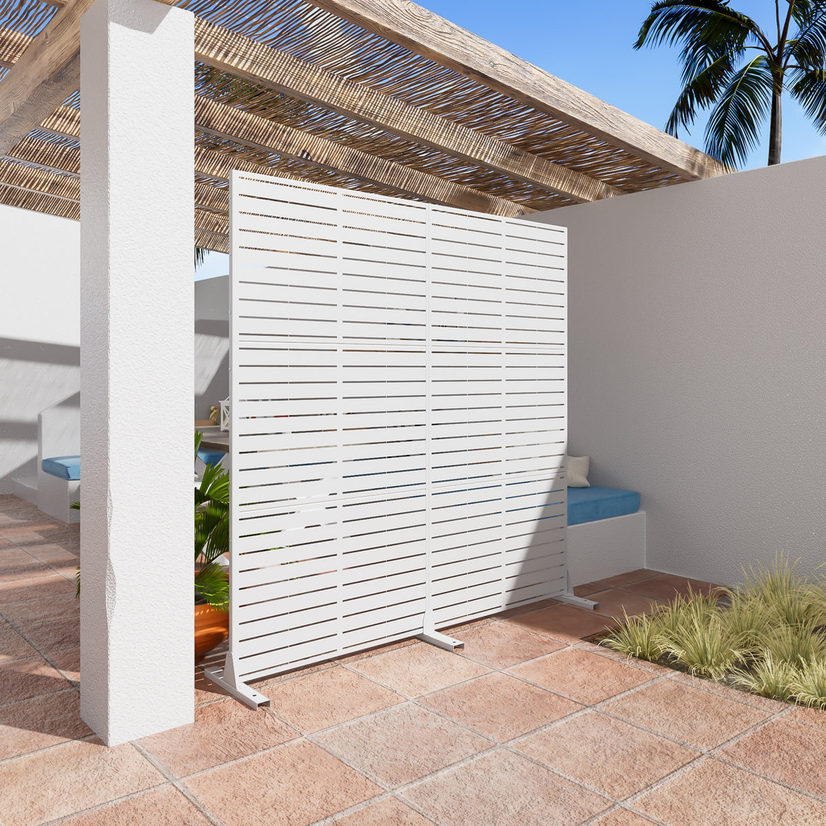 Dovelina Metal Privacy Screen Fence Panel & Reviews | Wayfair