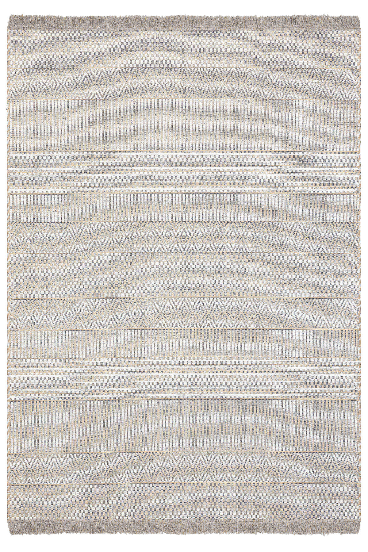 Foundry Select Tapis géométrique rectangulaire en jute / sisal tissé à la machine Steliya ...