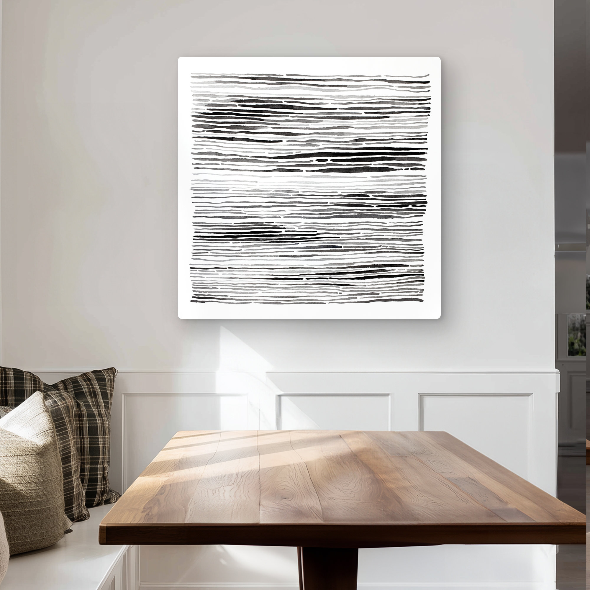 Begin Edition International Inc. Gray Grooves - Abstract Metal Print ...