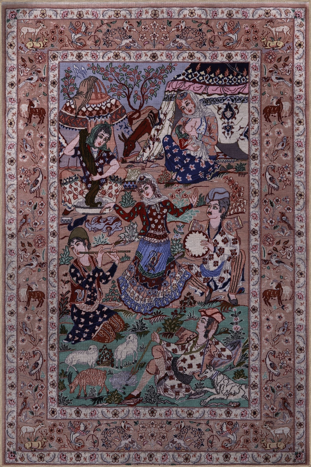 Bungalow Rose Multi-Colored Ethnic Dancer Figure Patterned Creative ...