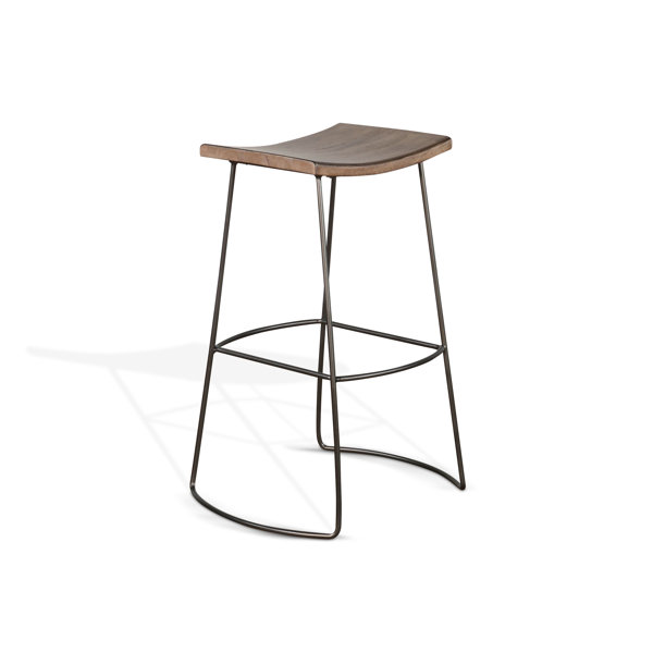 17 Stories Rhudine Solid Wood Short Counter Stool - Wayfair Canada