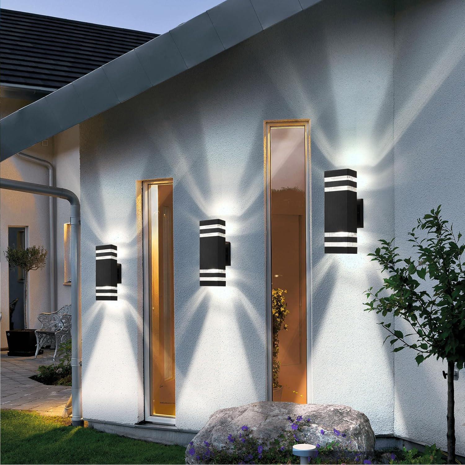 Brayden Studio Outdoor Wall Lights, Black Exterior Light Fixtures Wall ...