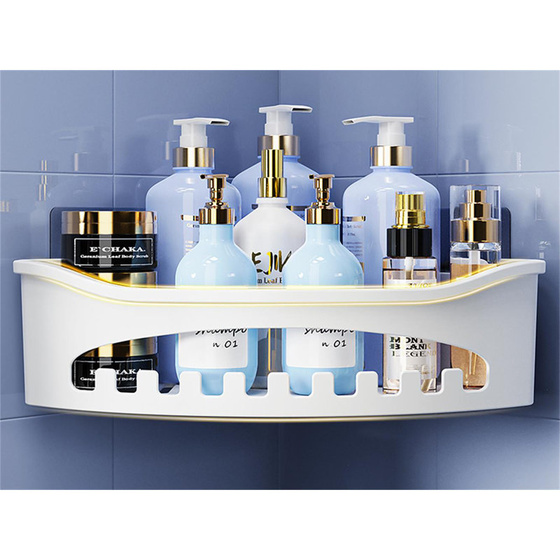 Latitude Run® Plastic Corner Shower Caddy Adhesive | Wayfair