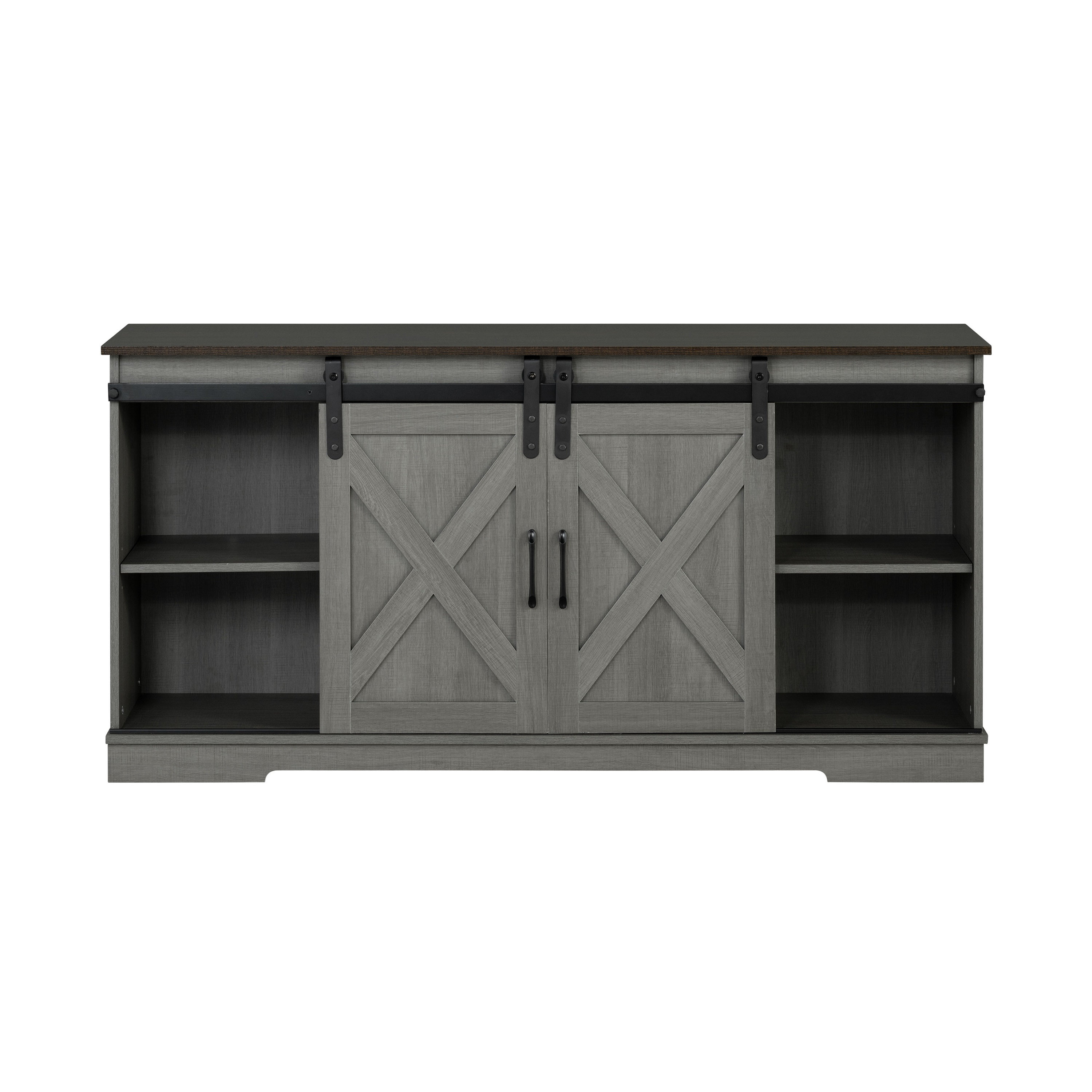 Ophelia & Co. Arno 56-Inch Tv Stand With Sliding Drawer Doors | Wayfair
