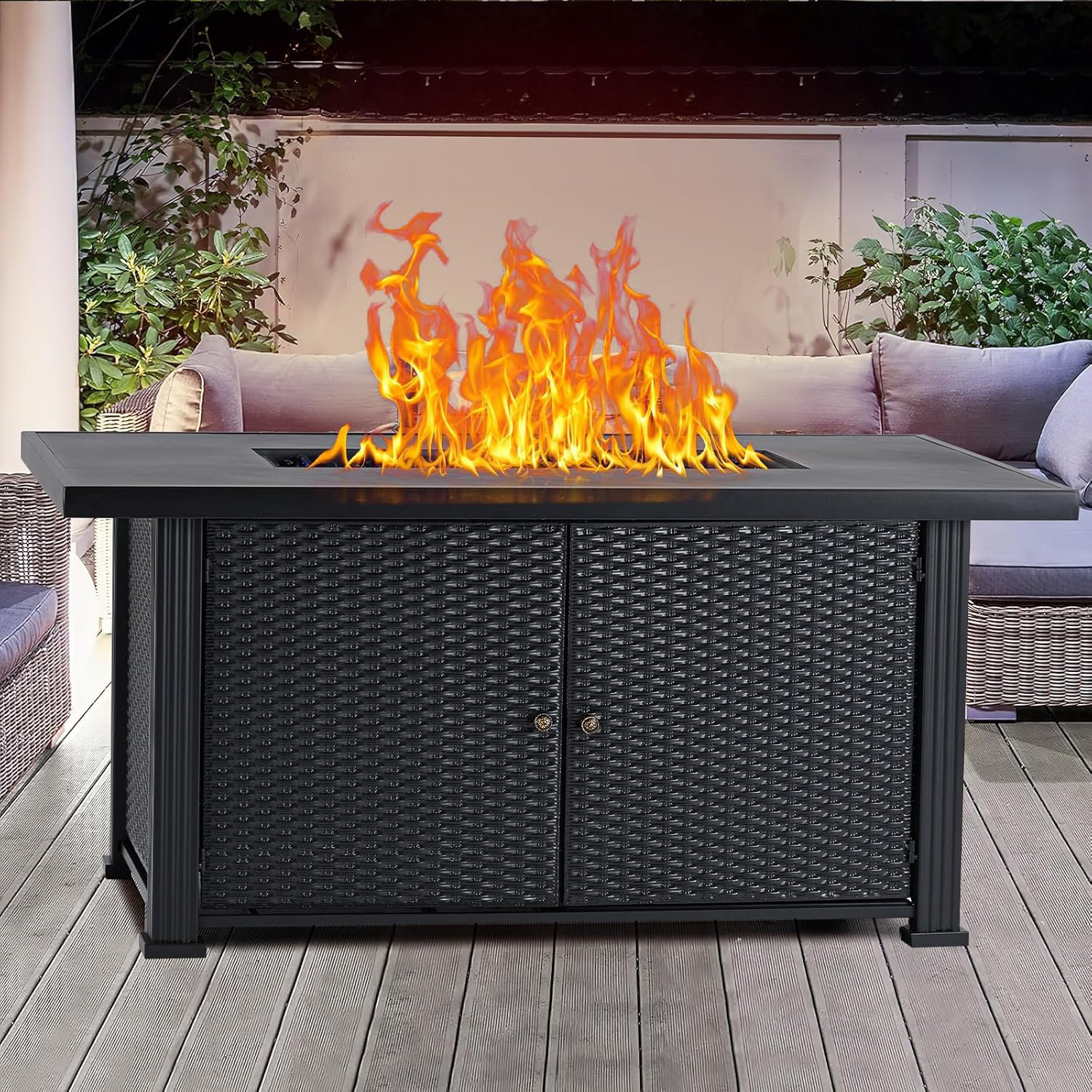 Red Barrel Studio® Propane Fire Pit Table, 50,000 Btu Outdoor ...