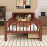 Mercer41 Twin Size Bed With Headboard Storage Rack, Two Under-Bed ...
