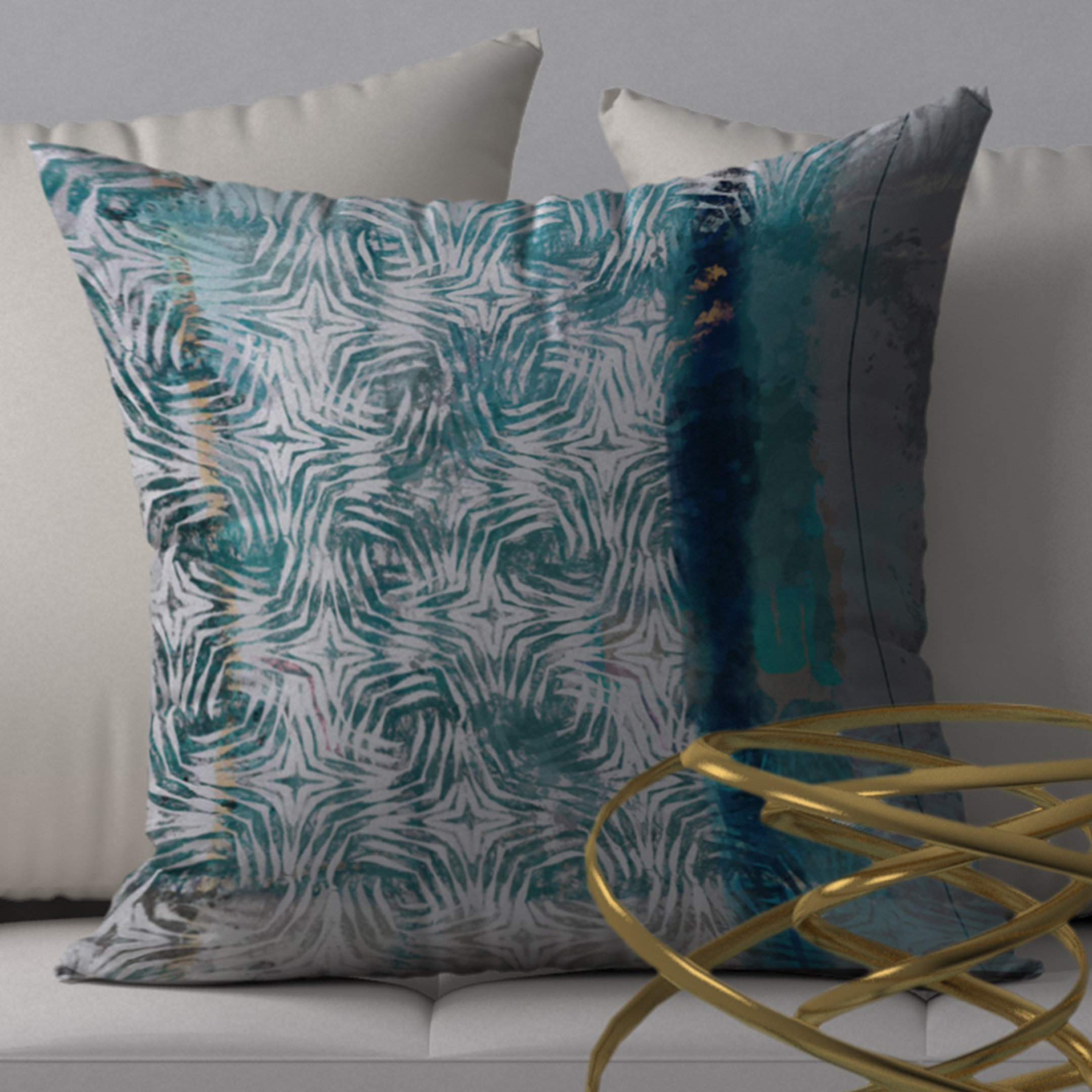 LeRoi Products Abstract Reversible Throw Pillow | Wayfair