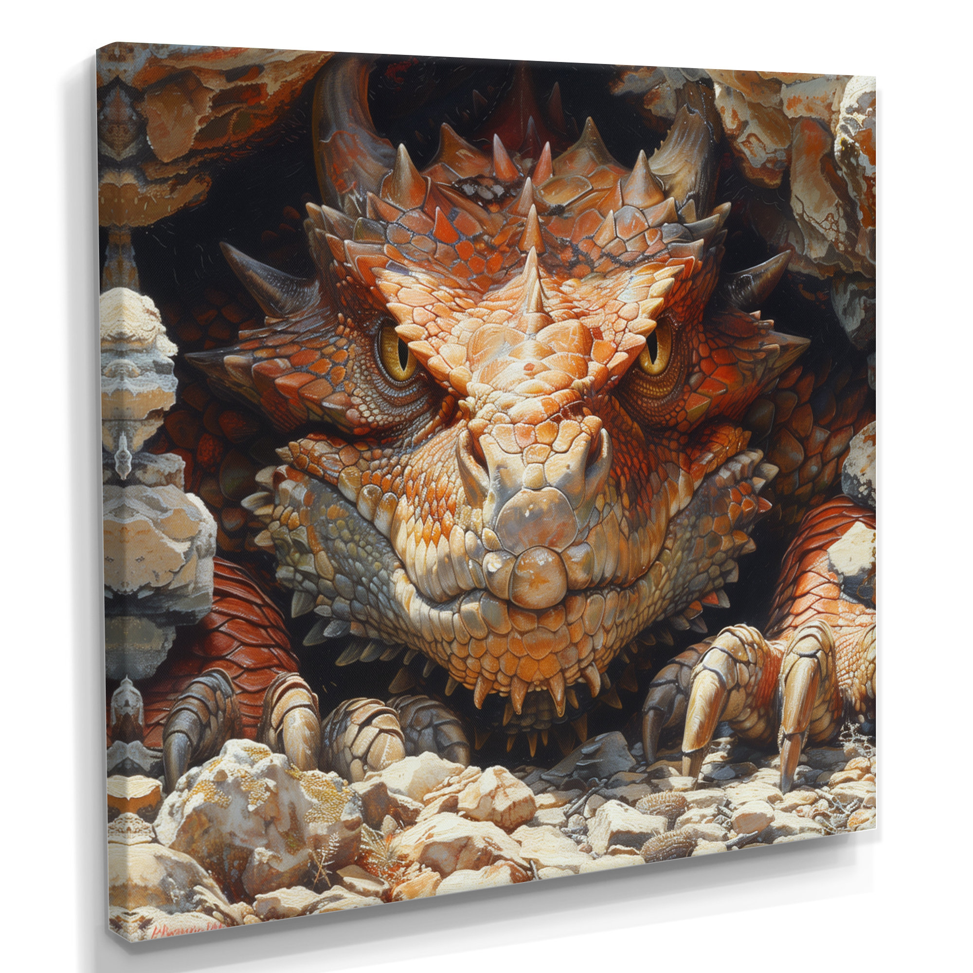 Ebern Designs Orange Yellow Dragons Mythical Creature - Mythical ...