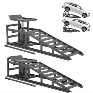babevy Hydraulic Car Ramps, 4-position Adjustment, 5t 11000lbs Low ...