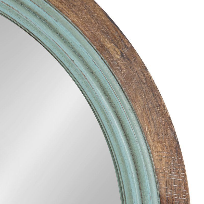 Millwood Pines Stockham Round Wood Wall Mirror & Reviews | Wayfair