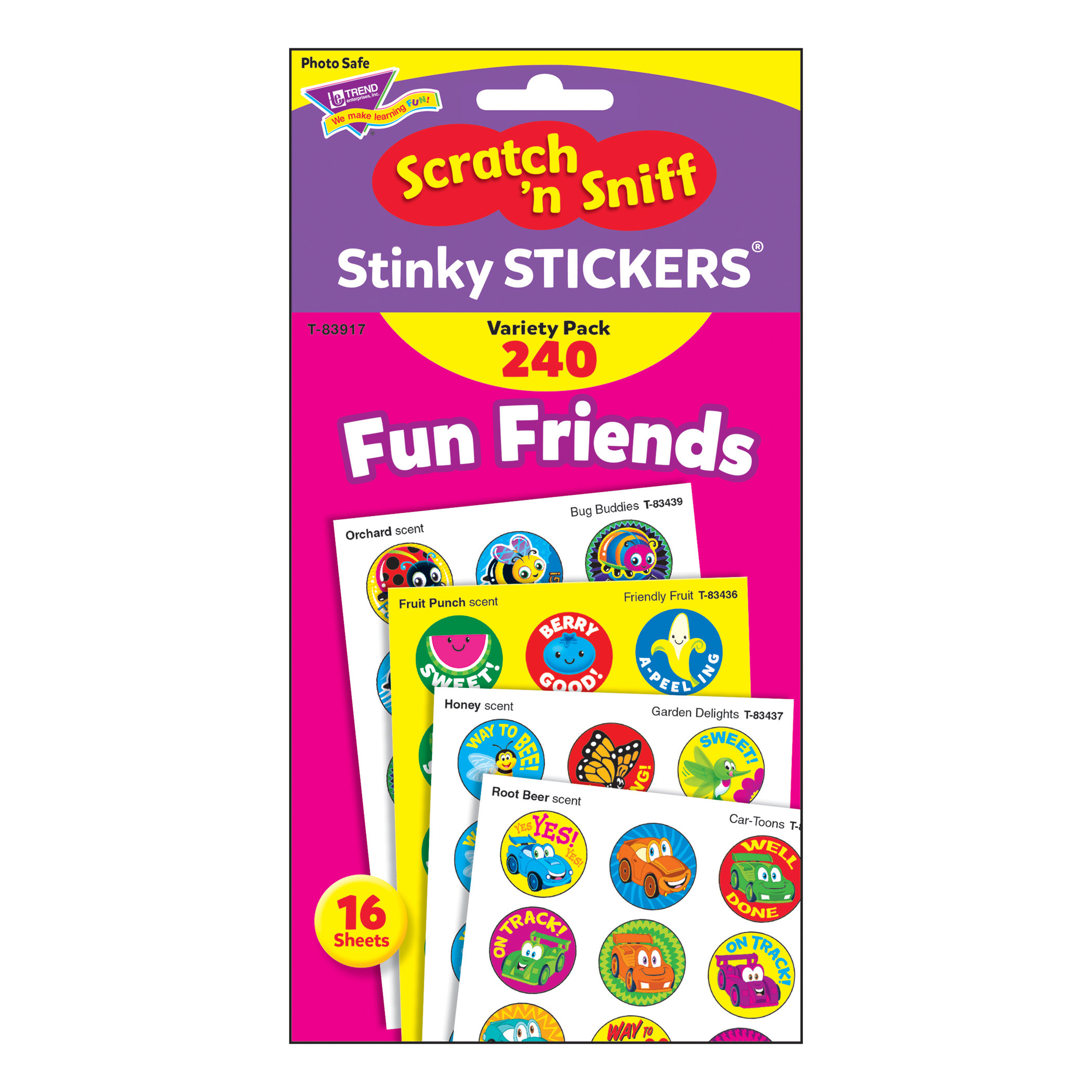 Trend Enterprises Trend Fun Friends Stinky Stickers® Variety Pack, 240 ...