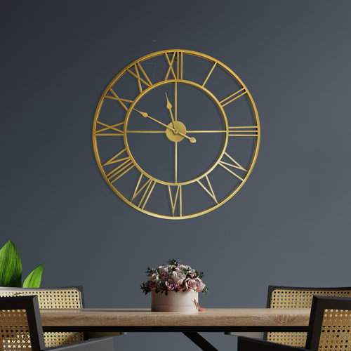 Red Barrel Studio® Tjomme Metal Wall Clock & Reviews | Wayfair