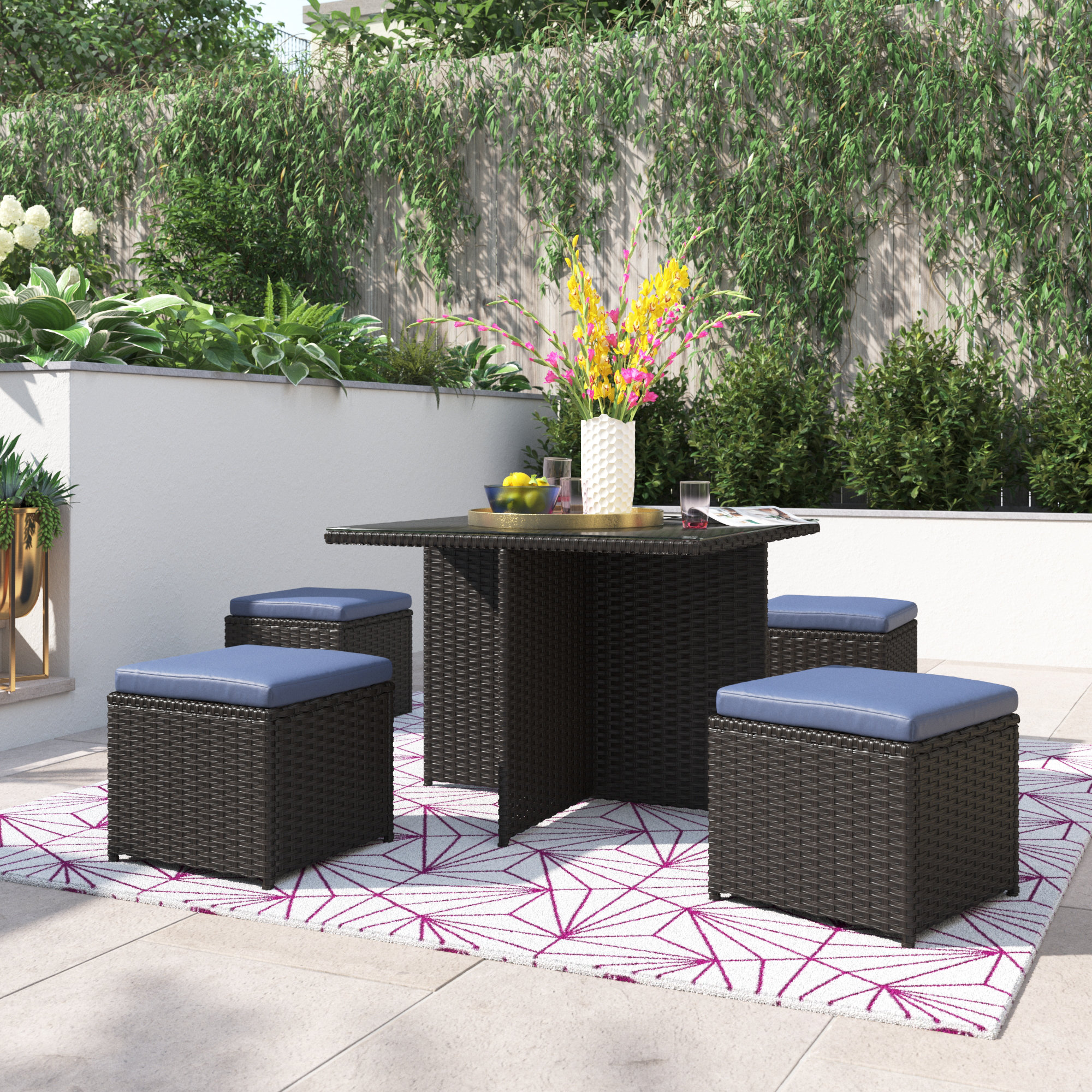 Red Barrel Studio 9 Piece Rattan Complete Patio Set & Reviews - Wayfair ...