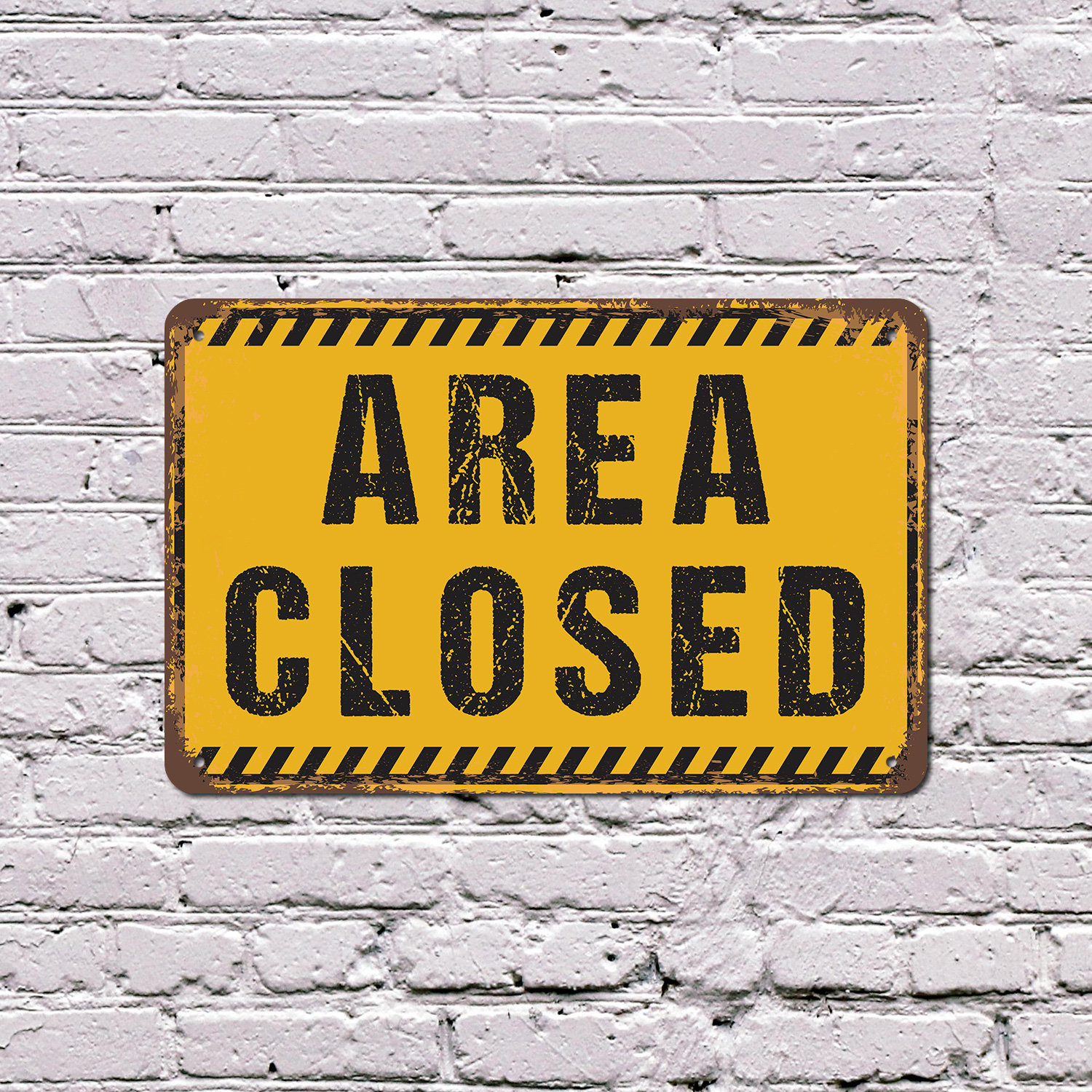 SignMission Area Closed 13 Inch x 20 Inch Plastic Sign | Wayfair