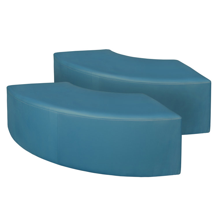 Regency Aurora Curved Vinyl Ottoman & Reviews | Wayfair