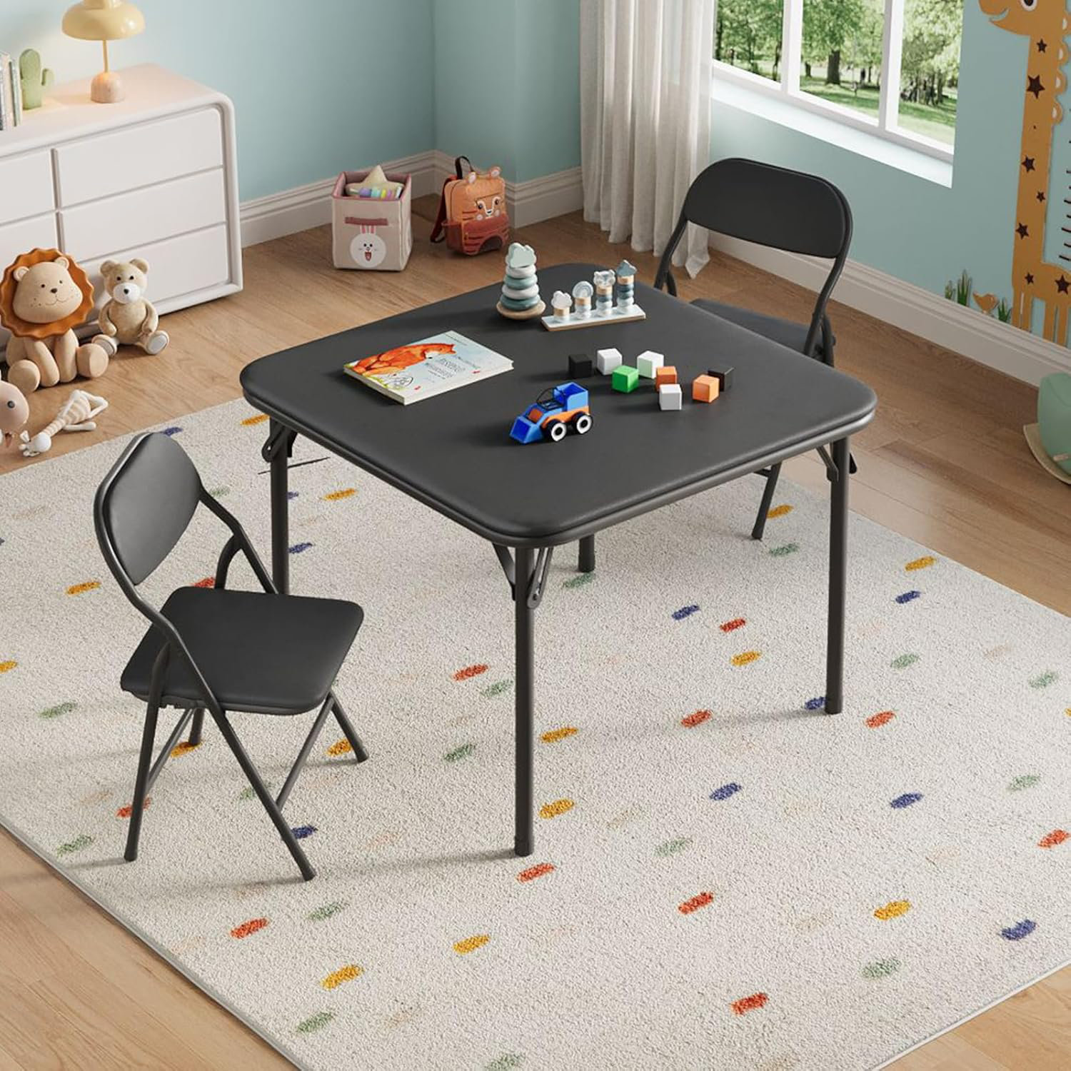 Isabelle & Max™ 3-Piece Folding Kids Table and Chairs Set – Children's ...