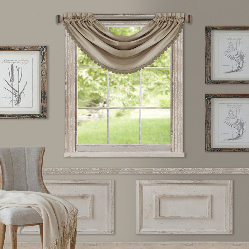 Astoria Grand Ardmore Solid Color Scalloped 52" Window Valance ...