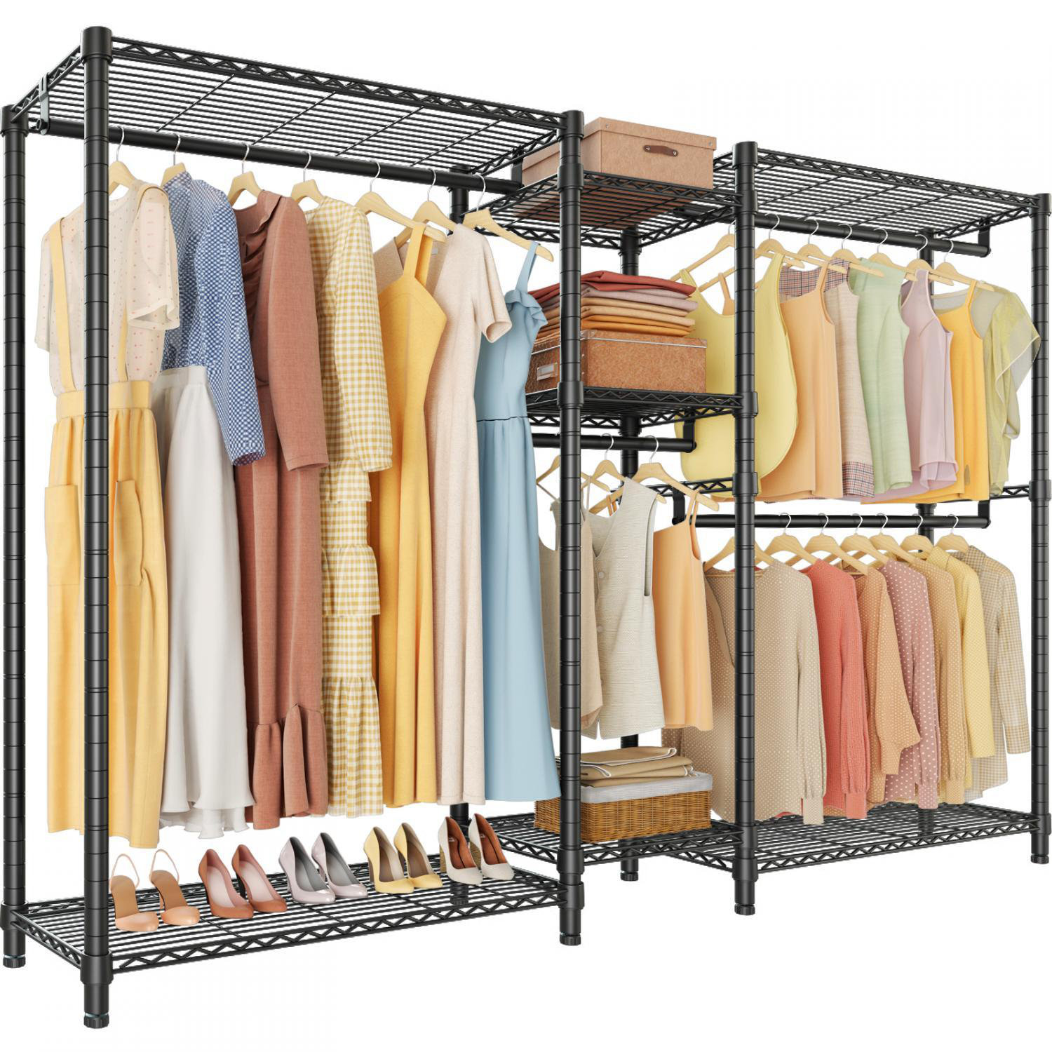 Rebrilliant Lauraann 86.2" W Clothes Racks & Garment Racks | Wayfair