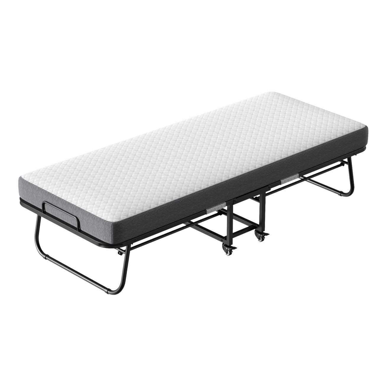 Arsuite Folding Bed With Mattress 75" X 31" Rollaway Guest Bed Portable ...