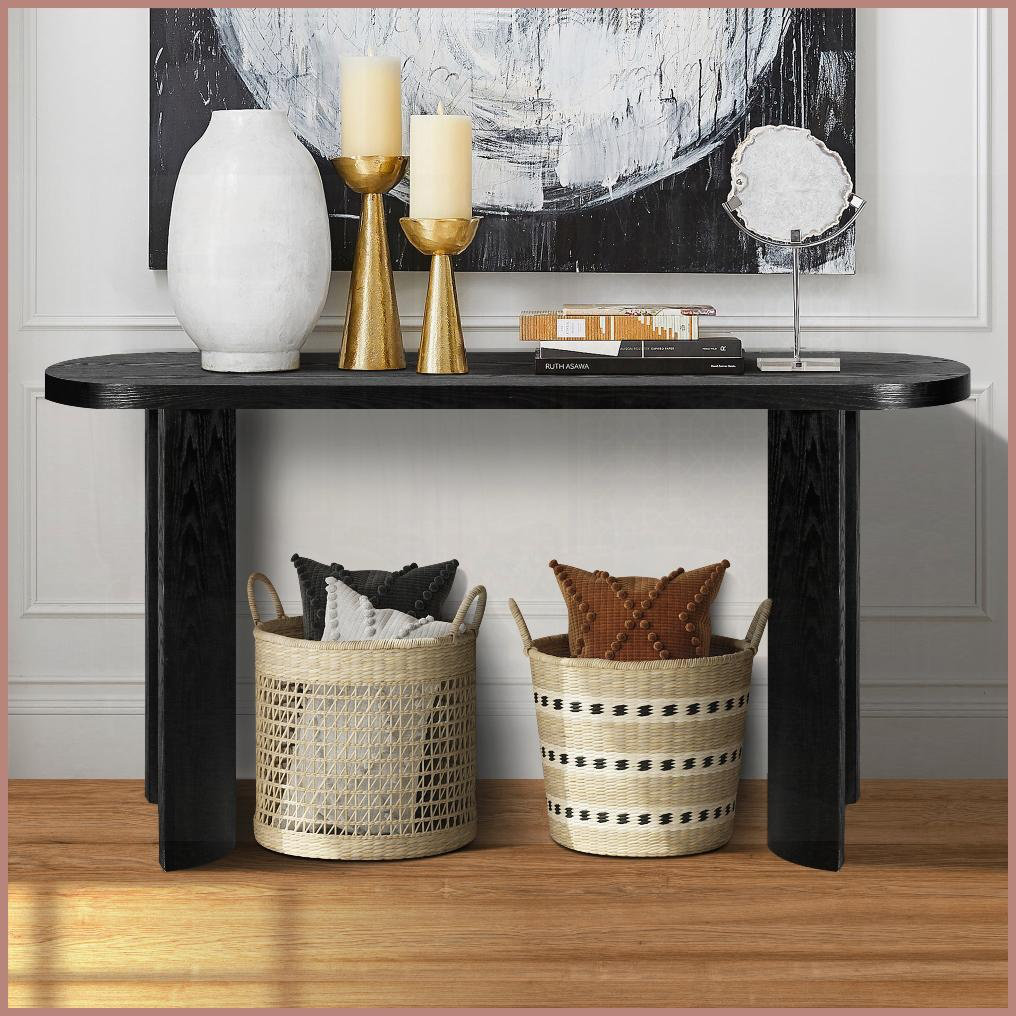 Latitude Run® 60'' Thick Oval Coffee Table with Curved Legs, Reversible ...