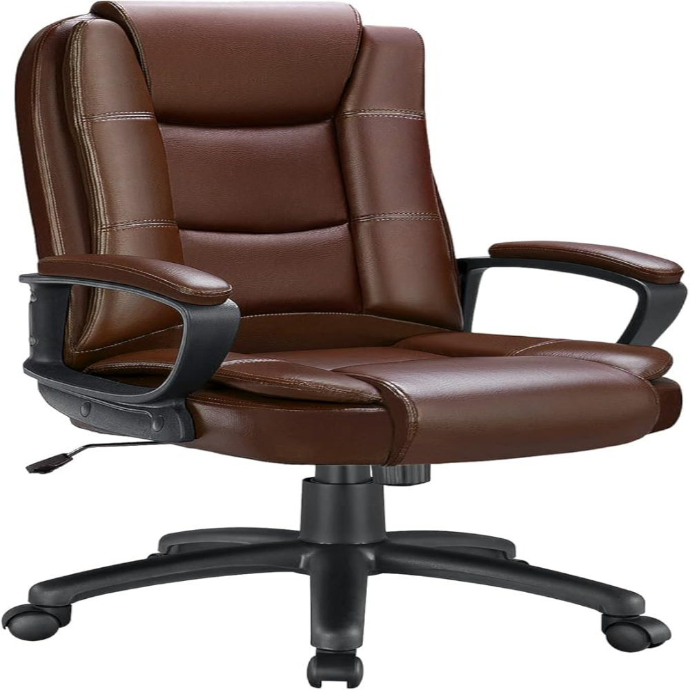 Inbox Zero LEMBERI Office Desk Chair, Big And Tall High Back Managerial ...