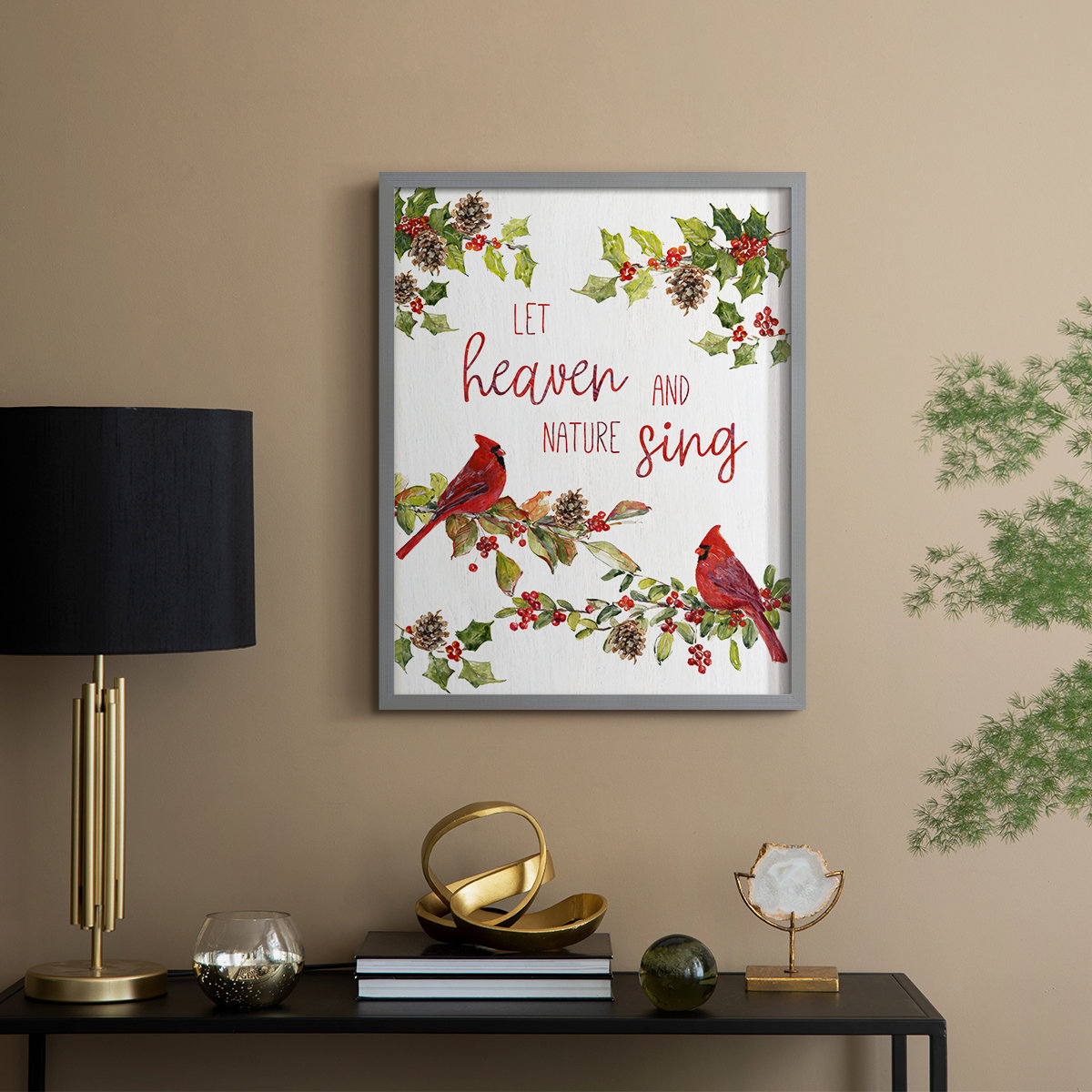 The Holiday Aisle® Heaven Sing Framed Print - Solid Wood | Wayfair