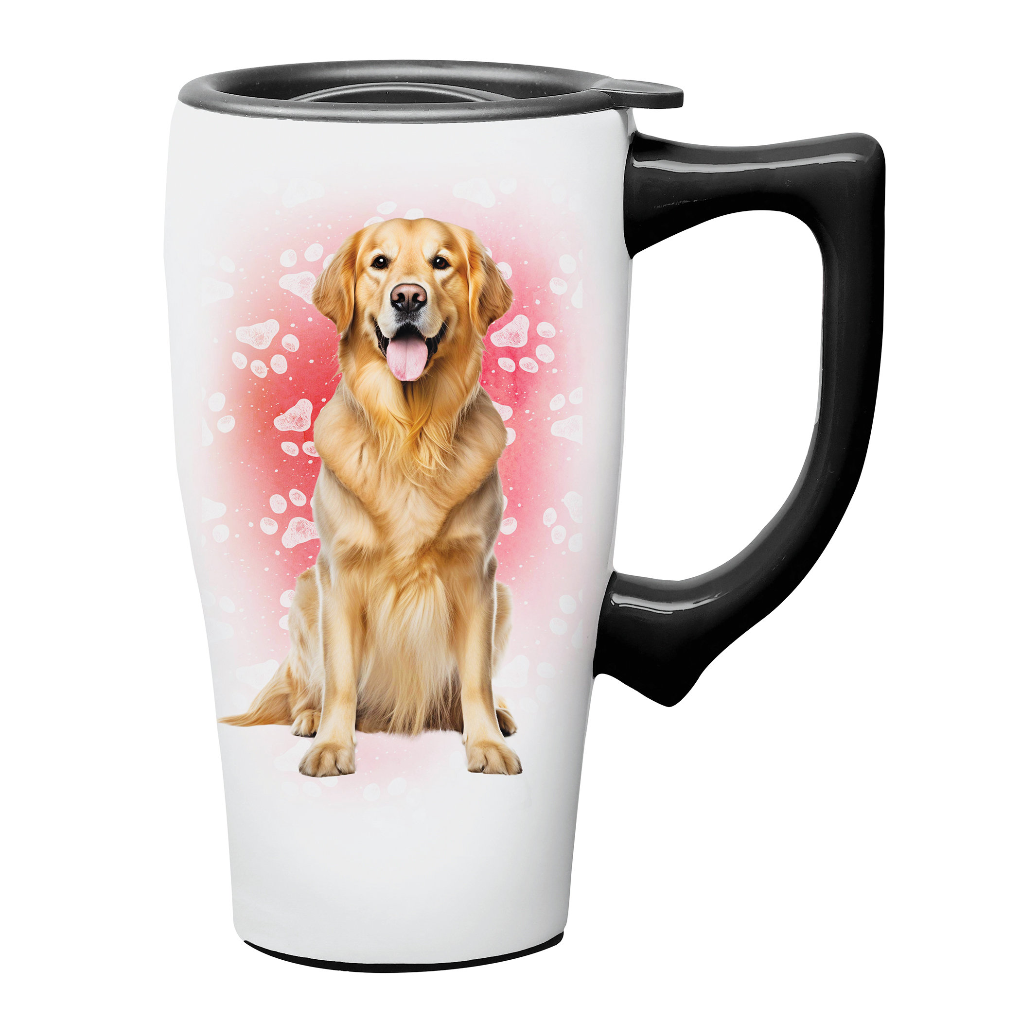 Winston Brands Dog 18 oz. Ceramic Dishwasher Safe Travel Mug | Wayfair