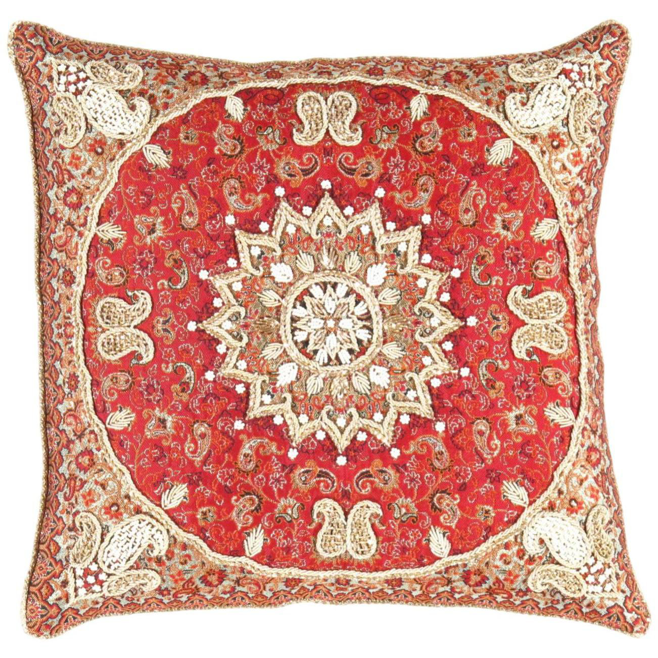 Pasargad NY Red color Diamond Silk Termeh 16'' | Perigold