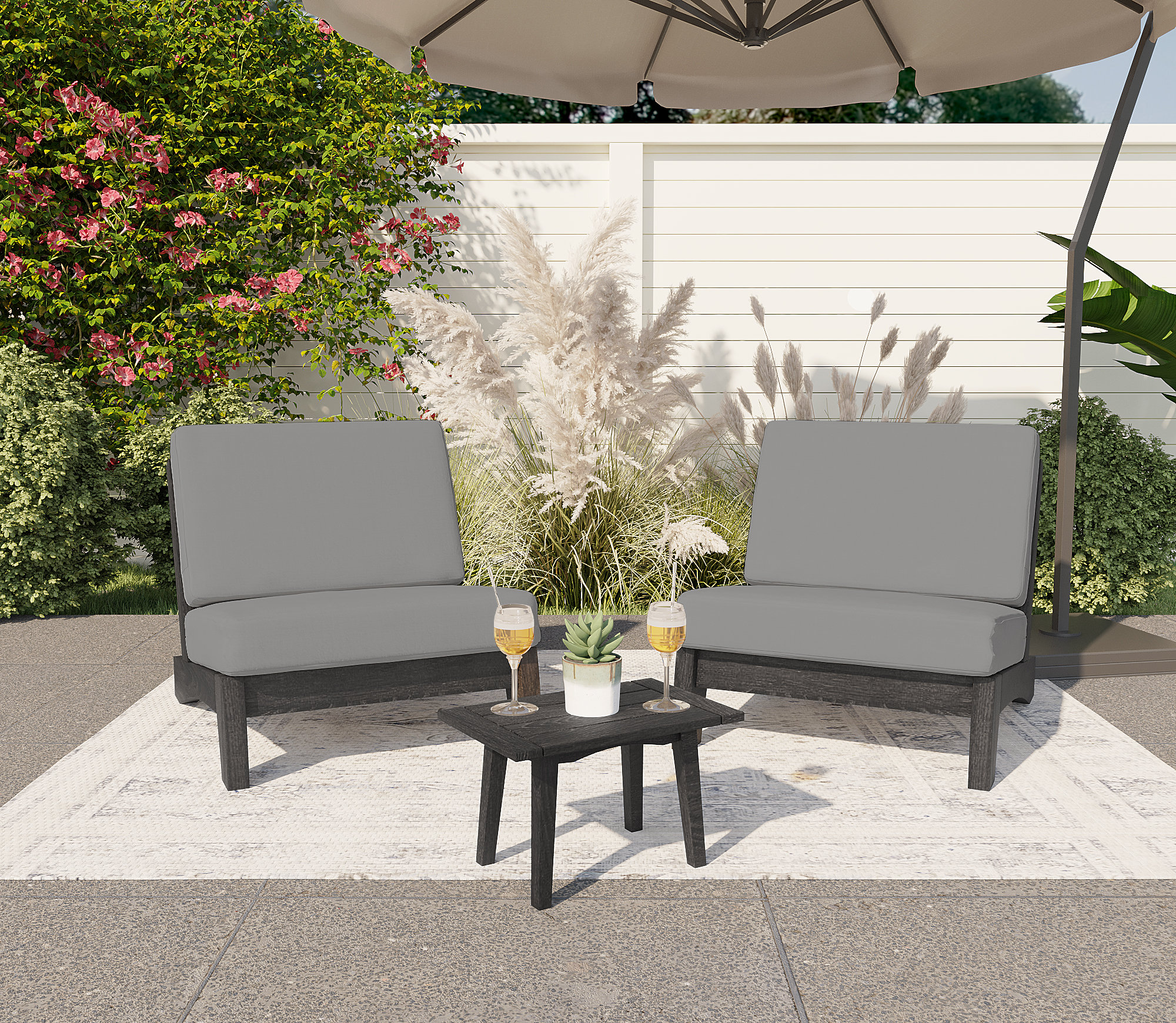 Ebern Designs Geleah 3 Piece Seating Group with Cushions - Wayfair Canada