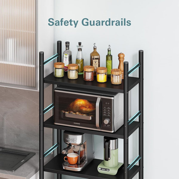 Latitude Run® 4 Tiers Kitchen Bakers Rack, Heavy Duty Free Standing ...