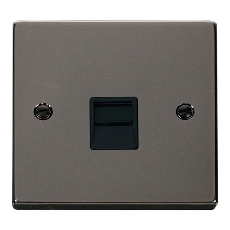 Symple Stuff Black Nickel Secondary Telephone Single Socket | Wayfair.co.uk