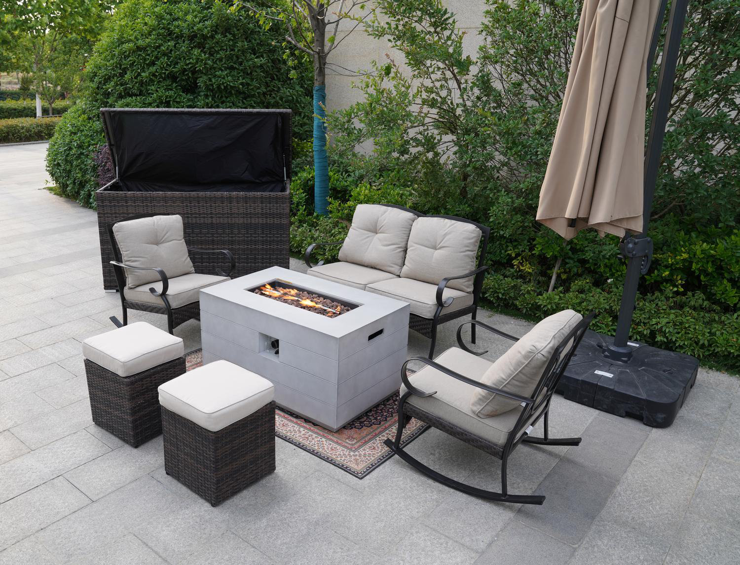 Lark Manor™ 7 Piece Complete Patio Set with Cushions & Reviews | Wayfair