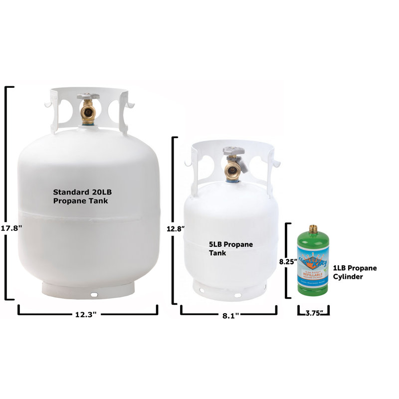 Flame King 5lb. Empty Propane Tank LP Cylinder with OPD Valve and Built ...