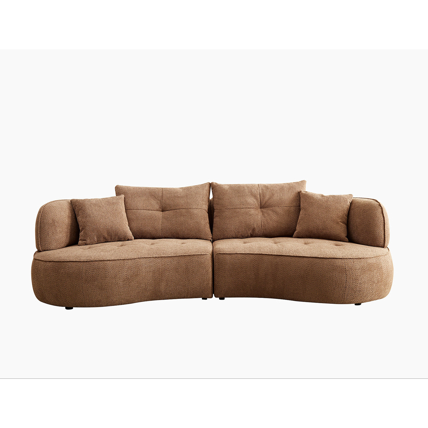 Hokku Designs Camel color combo sofa with detachable pillows, durable ...