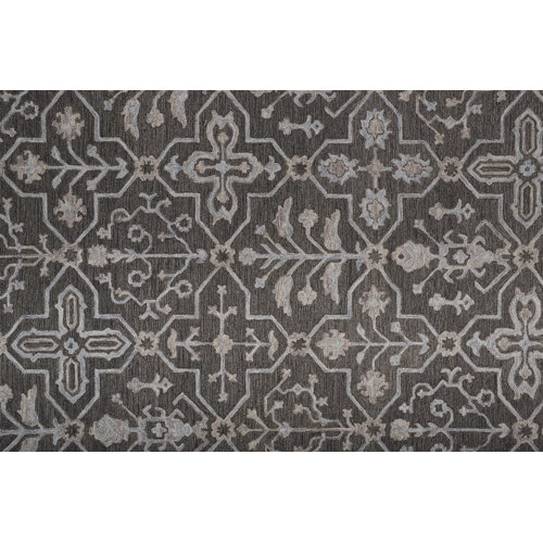 Langley Street Bolivar Handmade Wool Charcoal/Gray Rug & Reviews | Wayfair