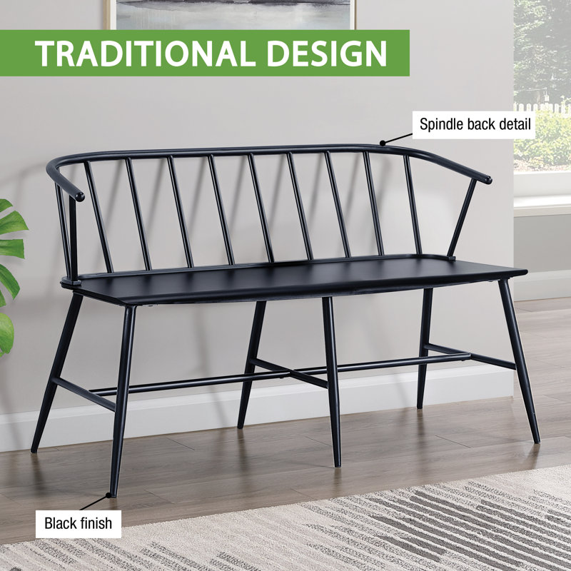 George Oliver Quitin All Metal Bench | Wayfair